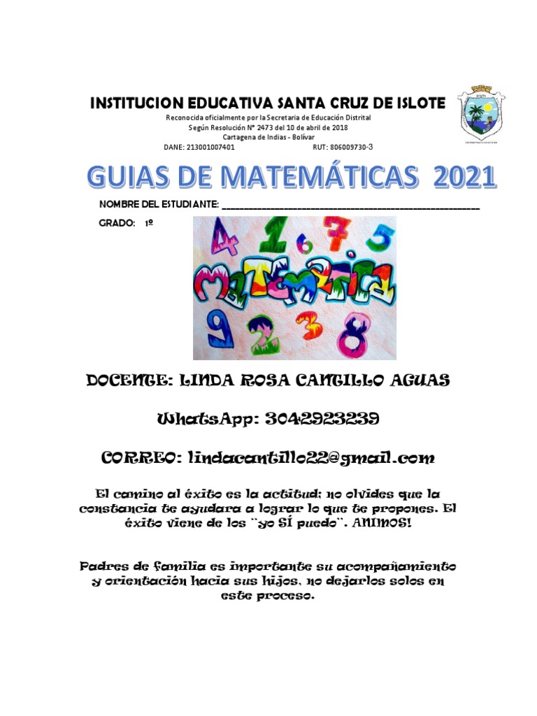 Guia Matematicas 2021 | PDF