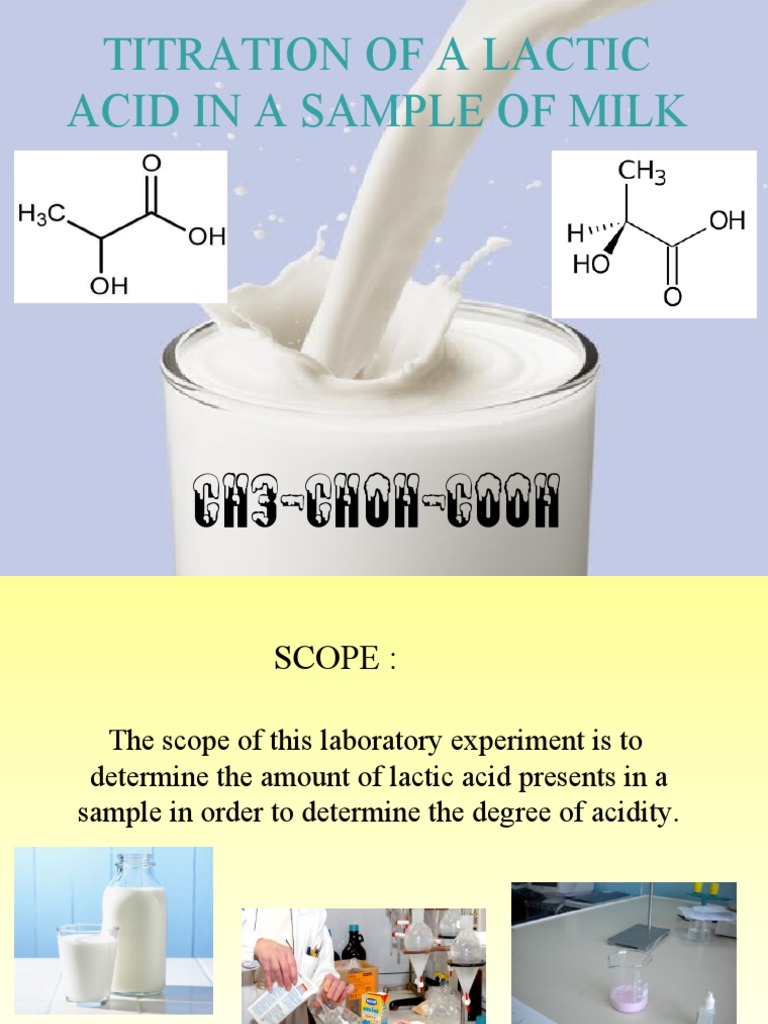 Lactic Acid Titration in Milk Sample | PDF | Science & Mathematics