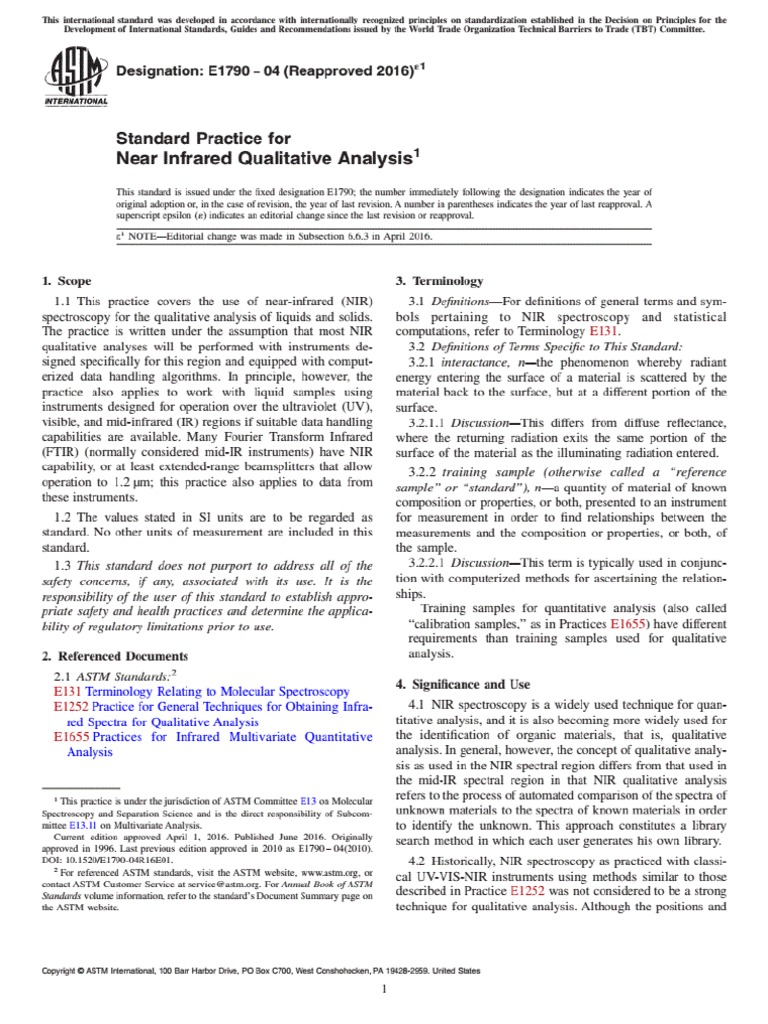 Astm E1790!04!2016e1 PDF Download | PDF