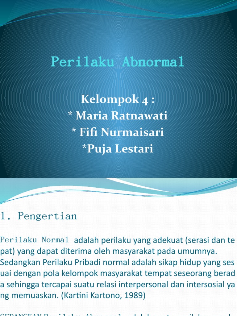 Perilaku Abnormal Kelompok 4 | PDF