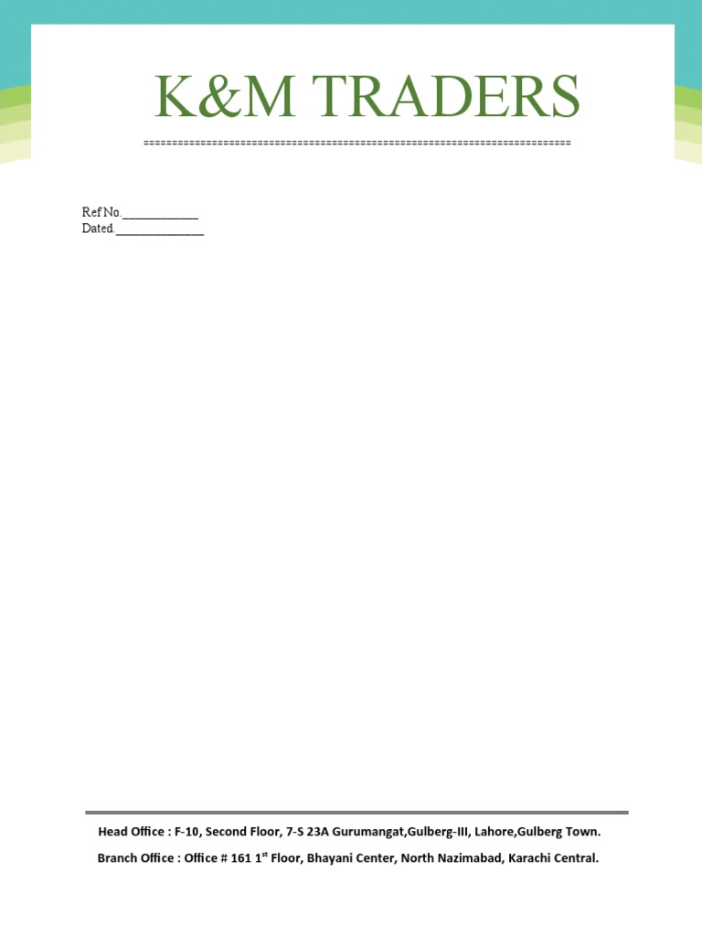 K&M Traders: Ref No. - Dated. | PDF