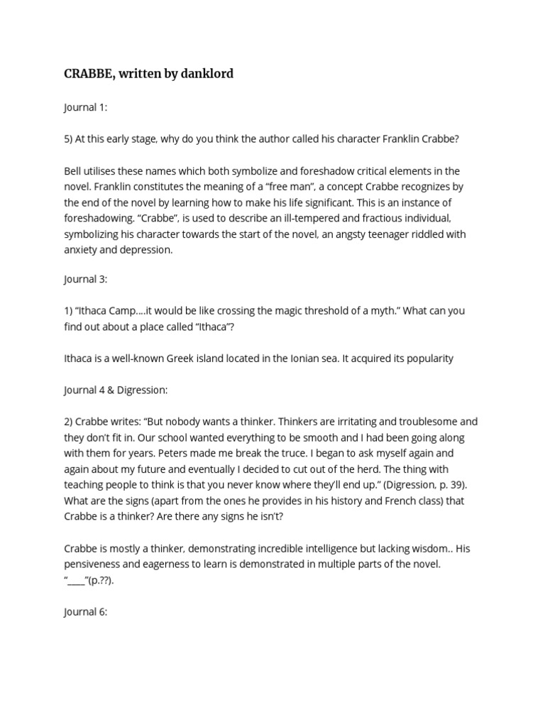 Crabbe | PDF | Athena