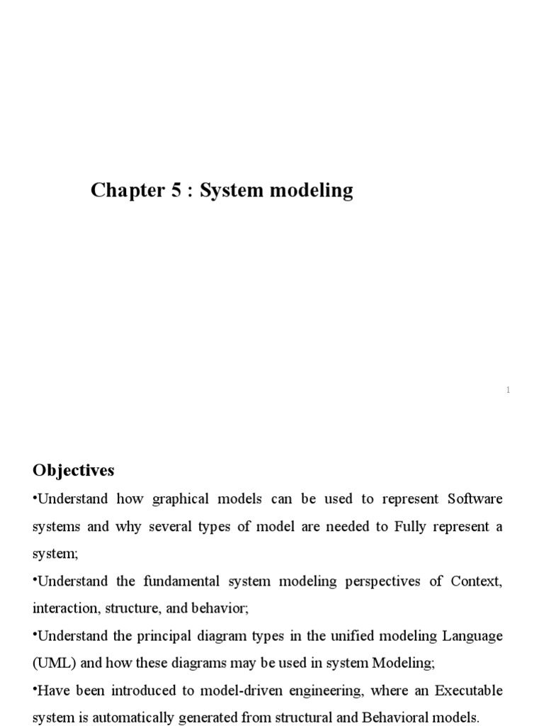 Chapter 5: System Modeling | Download Free PDF | Class (Computer Programming) | Use Case