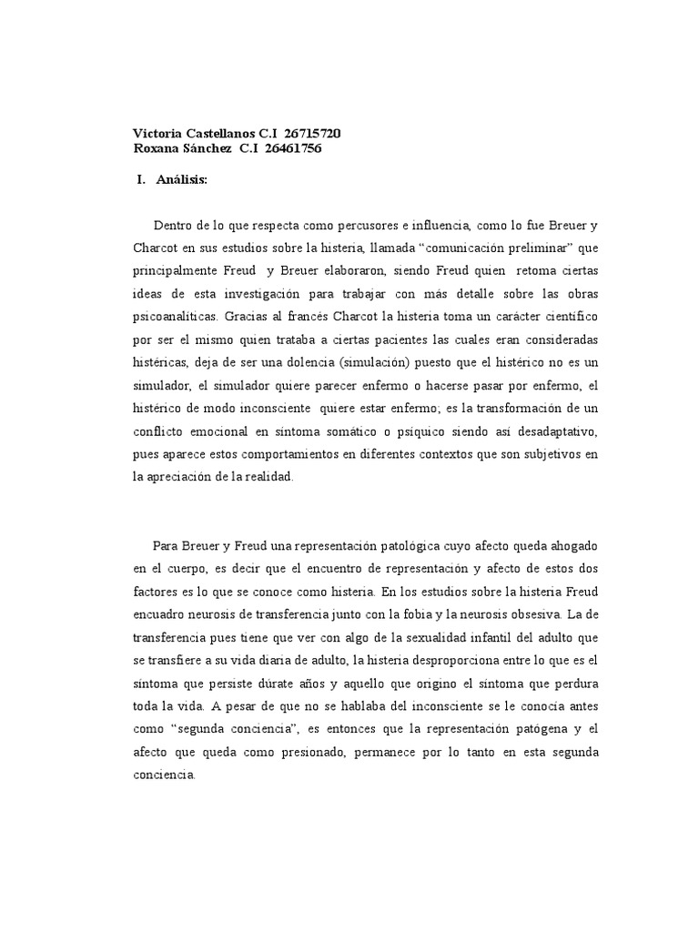 Psicoanalisis Cuadro Comparativo Pdf Psicoanálisis Sigmund Freud