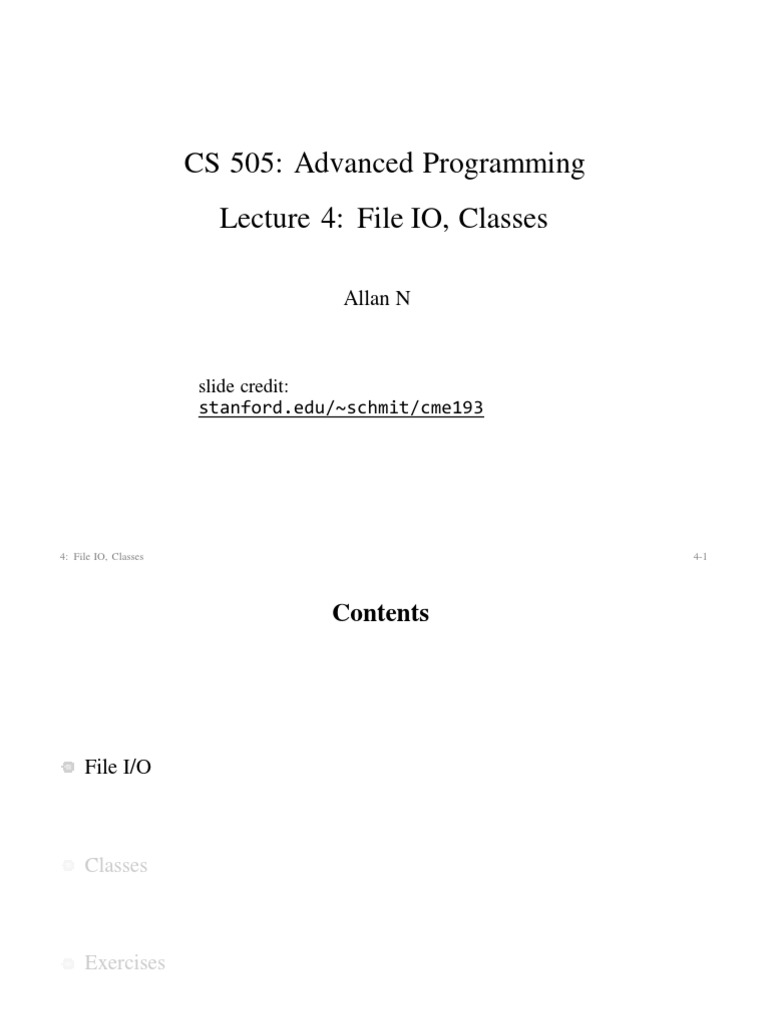 Advanced Programming Pdf Class Computer Programming Method Computer Programming 8963
