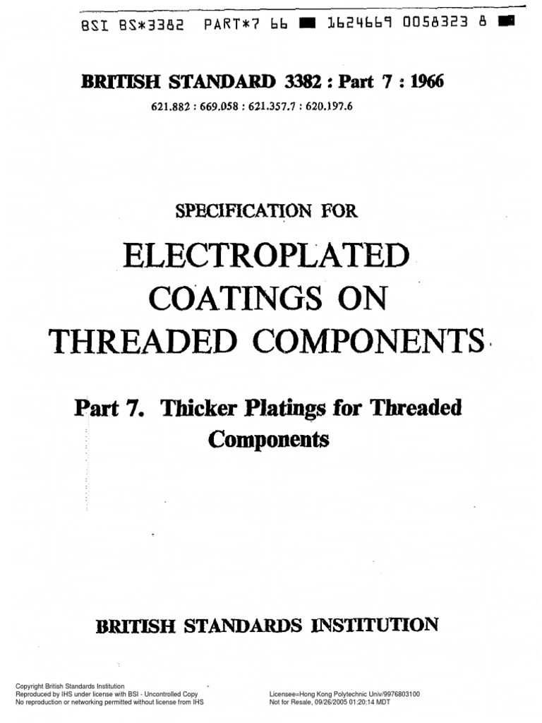 BS 3382-7 | PDF | Screw | Metalworking