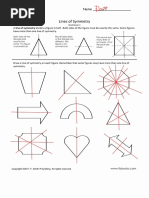 Symmetry Worksheet - 6 | PDF