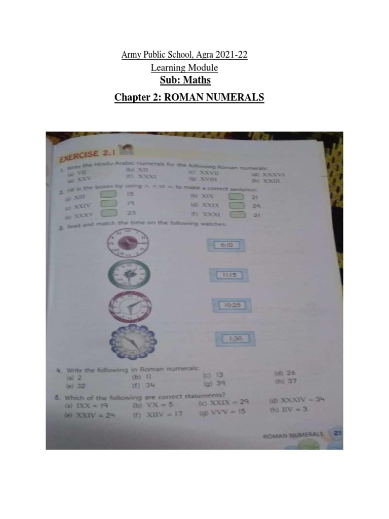 Class 4 Maths Chapter 2 | PDF