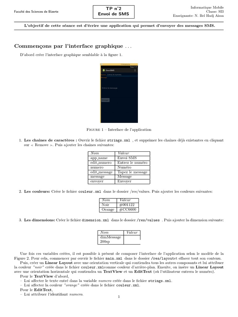 Commen Cons Par L'interface Graphique - . .: TP N 2 Envoi de SMS | PDF | XML | Java (Langage de ...