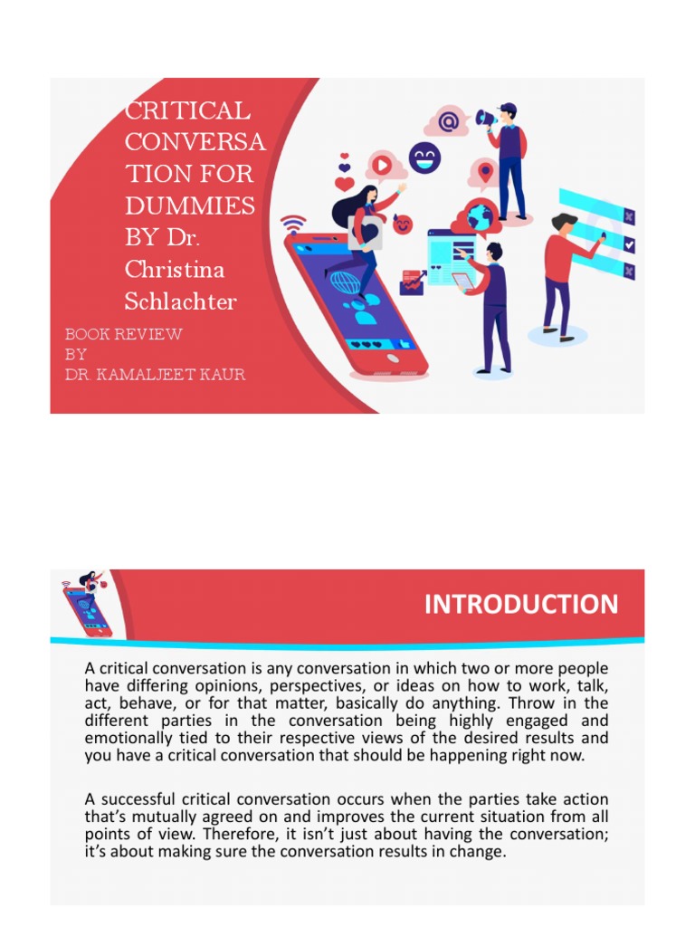 Book Review Critical Conversation For Dummies | PDF | Conversation ...