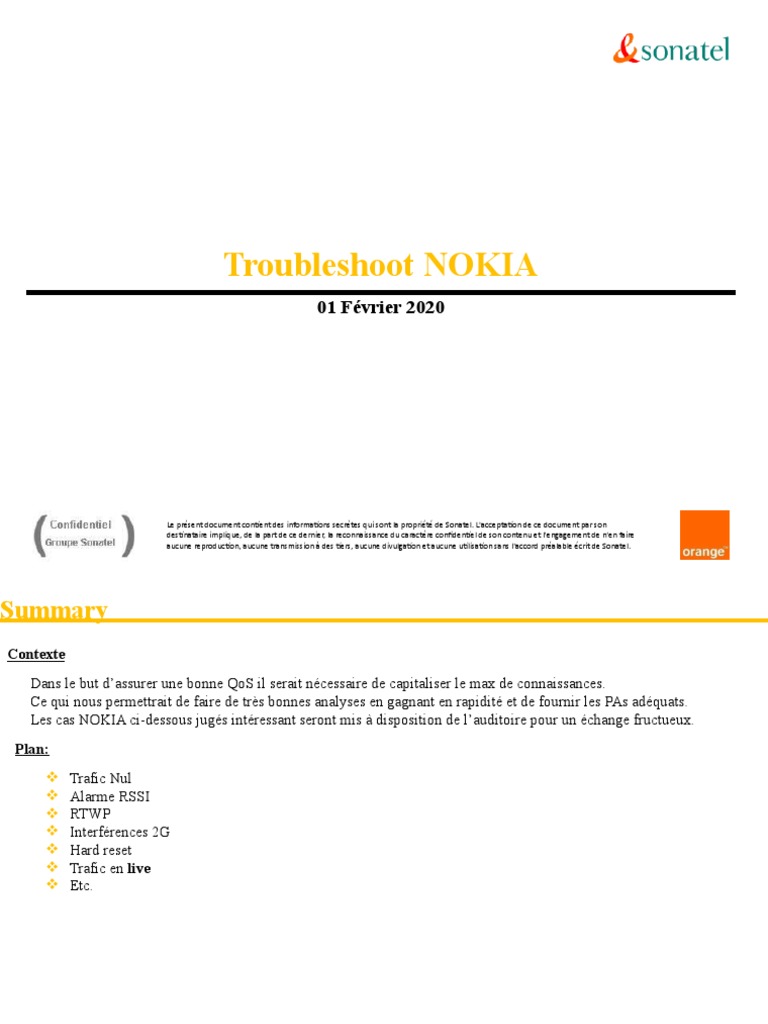 Troubleshooting NOKIA | PDF | Sans fil | Réseau informatique