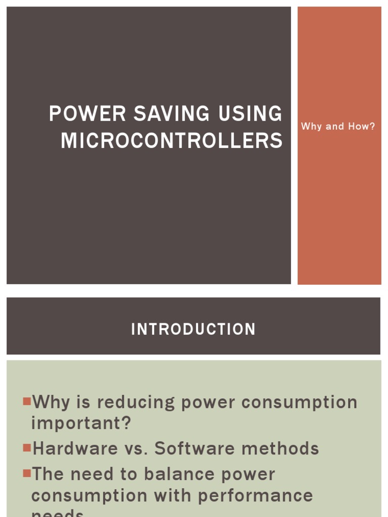 Power Saving Using Microcontrollers | PDF | Microcontroller | Central ...