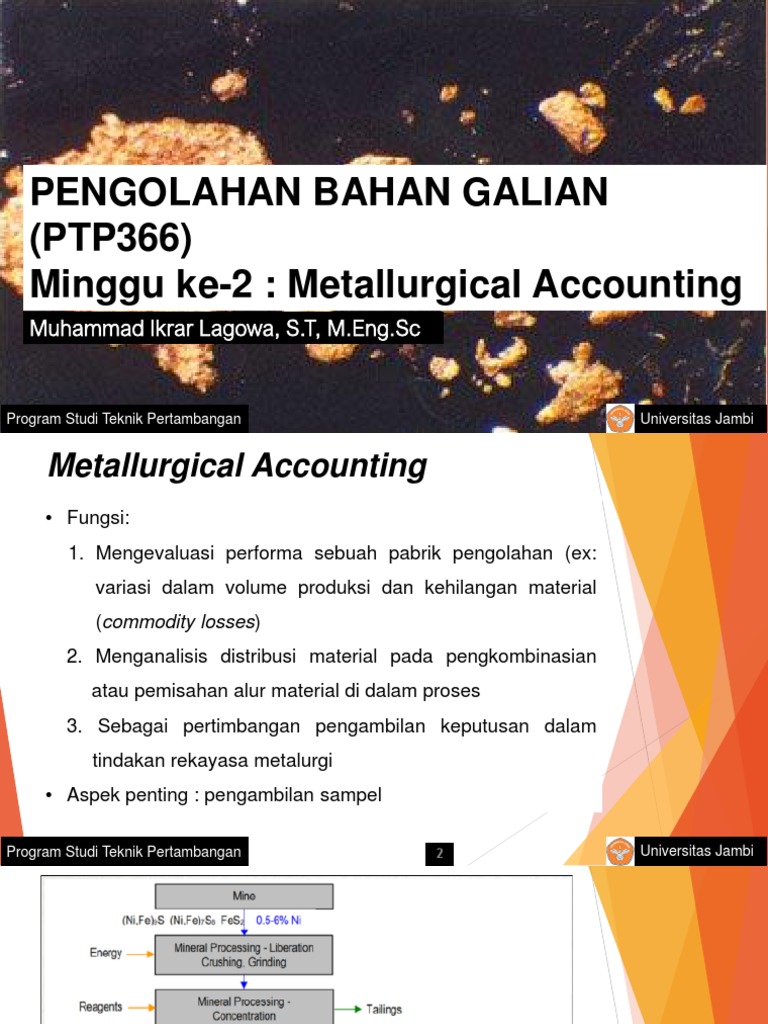 PTP366 - W2 - Metallurgical Accounting | PDF