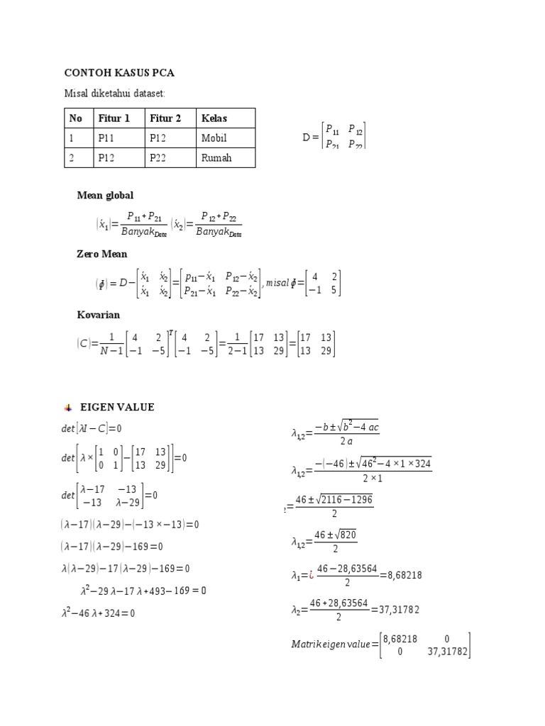 Contoh Kasus PCA | PDF