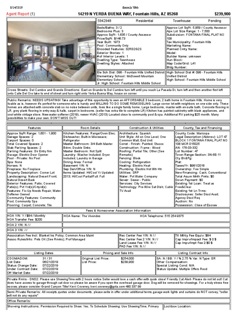 Sample MLS Sheet | PDF | Kitchen | Home