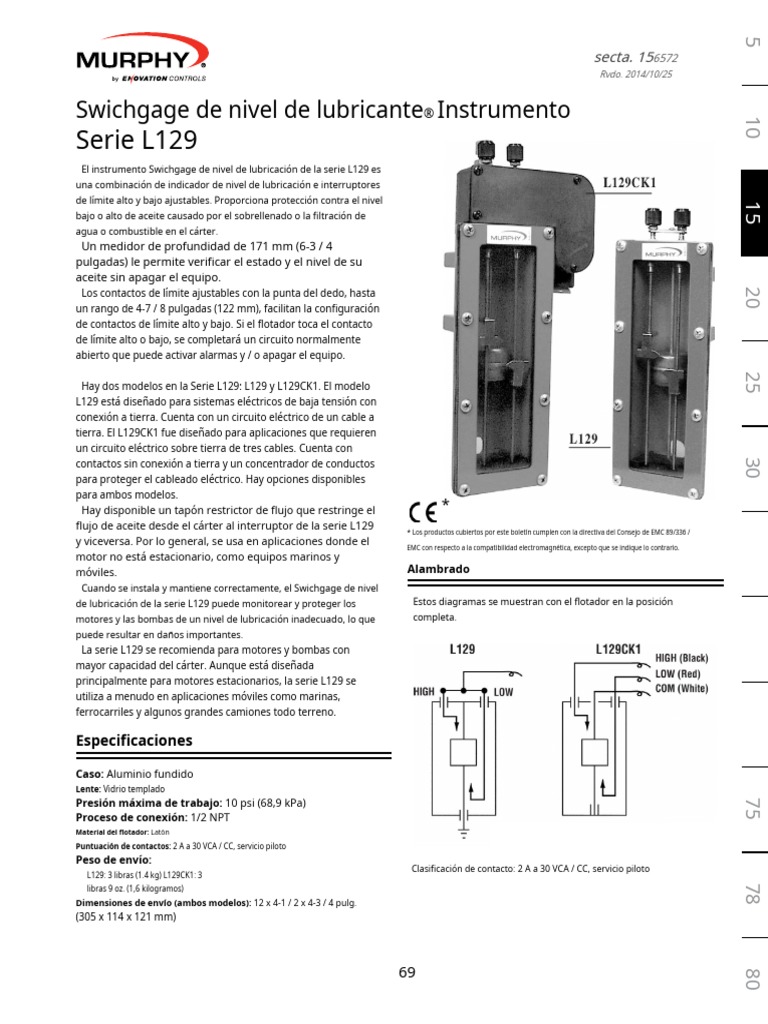 MURPHY PRODUCTS-CATALOGUE EN A2020-4.en - Es | PDF | Relé | Generador ...