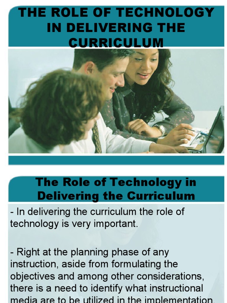 The Role of Technology in Delivering The Curriculum | PDF | Curriculum ...