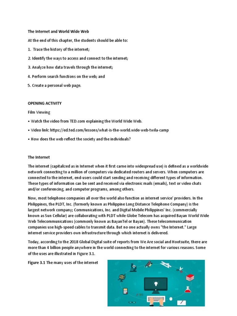 The Internet and World Wide Web | PDF | Packet Switching | World Wide Web