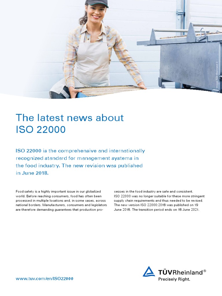 Tuv Rheinland Iso 22000 Leaflet en | PDF | Audit | International ...