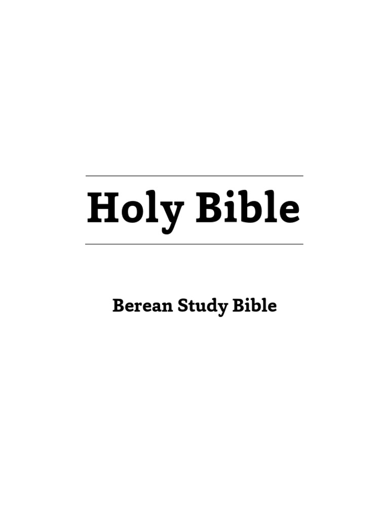 Berean Study Bible | PDF | Cain And Abel | Christianity