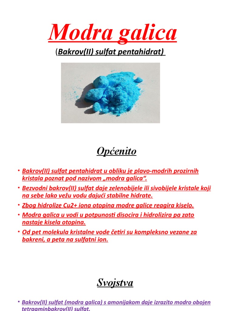 Modra Galica Kemija | PDF