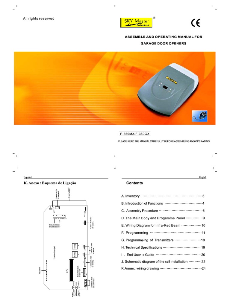 Manual Sky Master F 350 | PDF