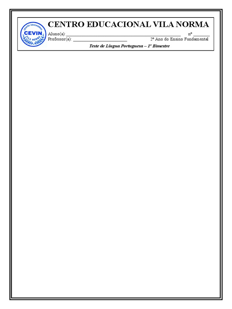 Modelo de Prova Com Logo | PDF