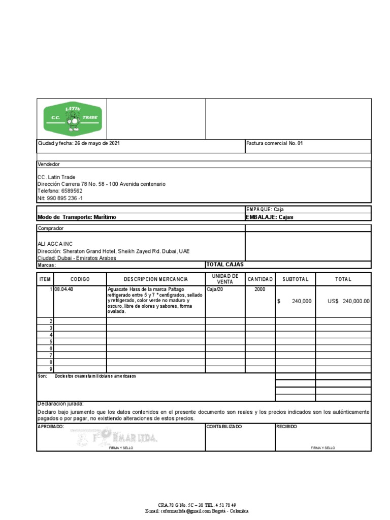 Lista de Empaque | PDF