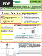 Free Printable Force, Pressure, and Area Triangle Science Formula ...