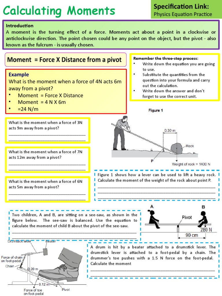 Calculating Moments | PDF | Lever | Force