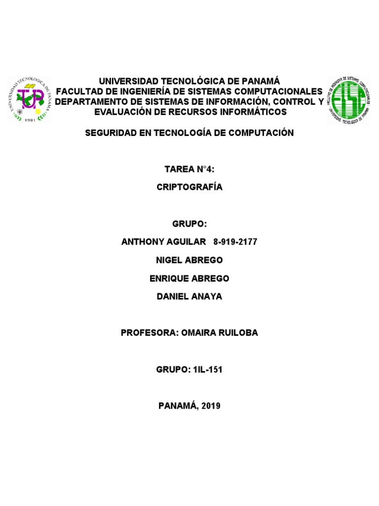 Tarea4 Cripto | PDF | Criptografía | Clave (criptografía)