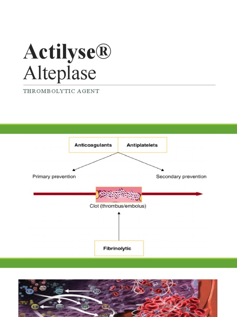 Actilyse®: Alteplase | PDF | Stroke | Intravenous Therapy