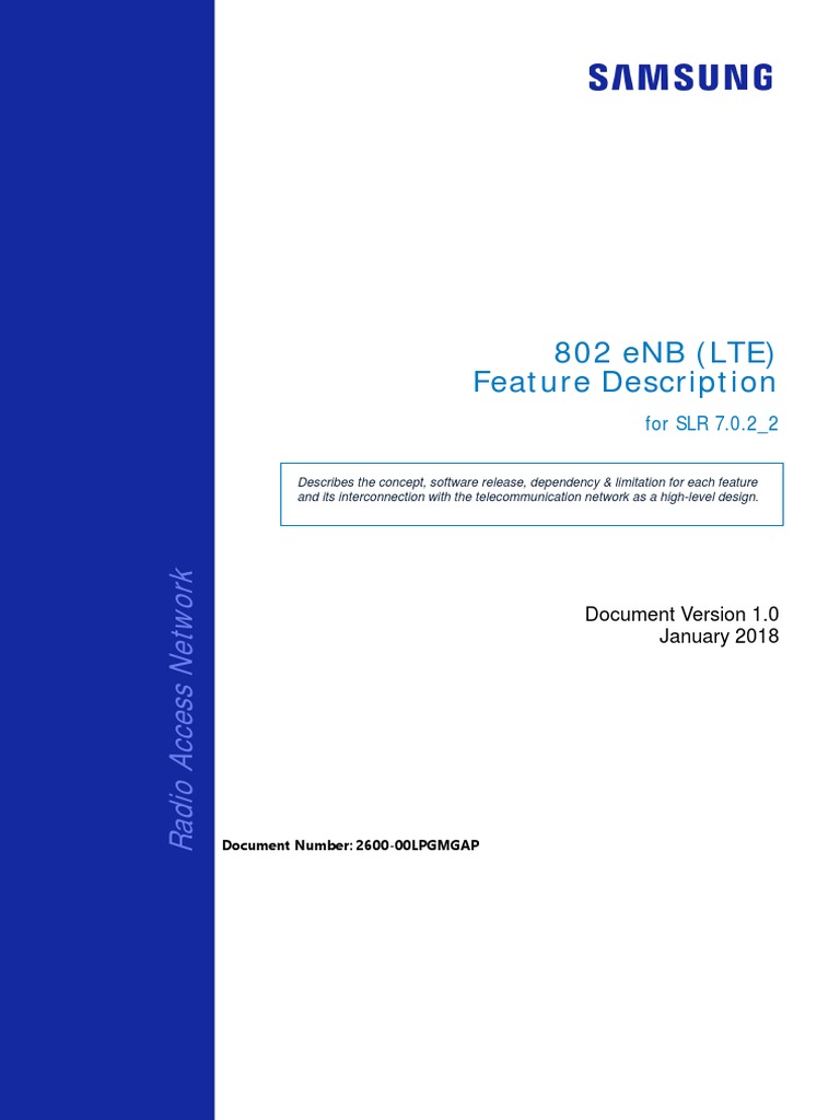 ENB (LTE) Feature Description For Release | PDF | Telecommunications ...