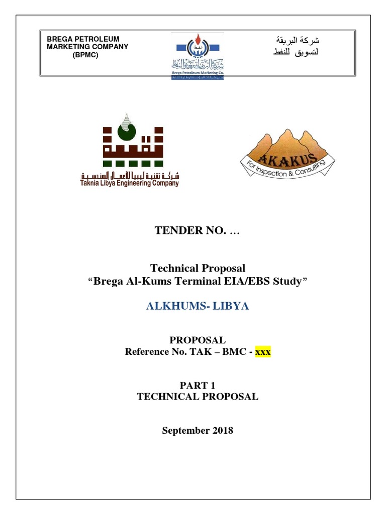 AKAKUS Technical Proposal For EBS-EIA Studies | PDF | Environmental ...