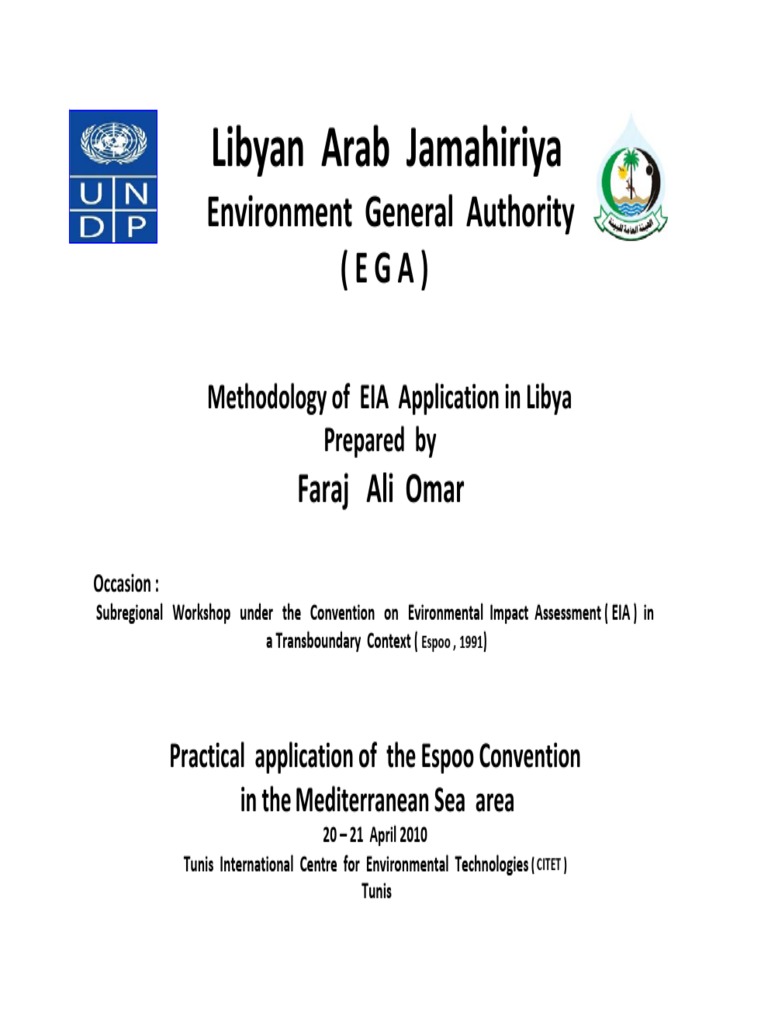 EGA - Methodology of EIA Application in Libya | PDF | Environmental ...