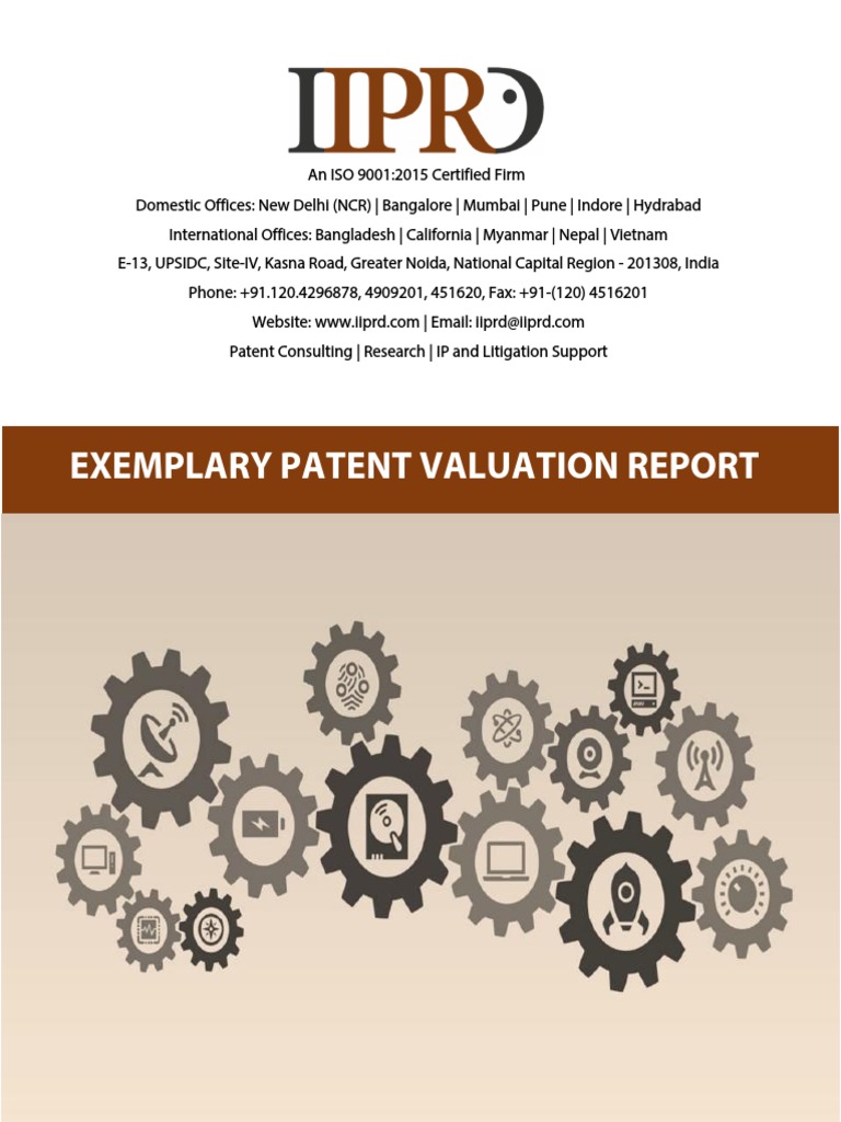 Exemplary Patent Valuation Report | PDF | Net Present Value | Business