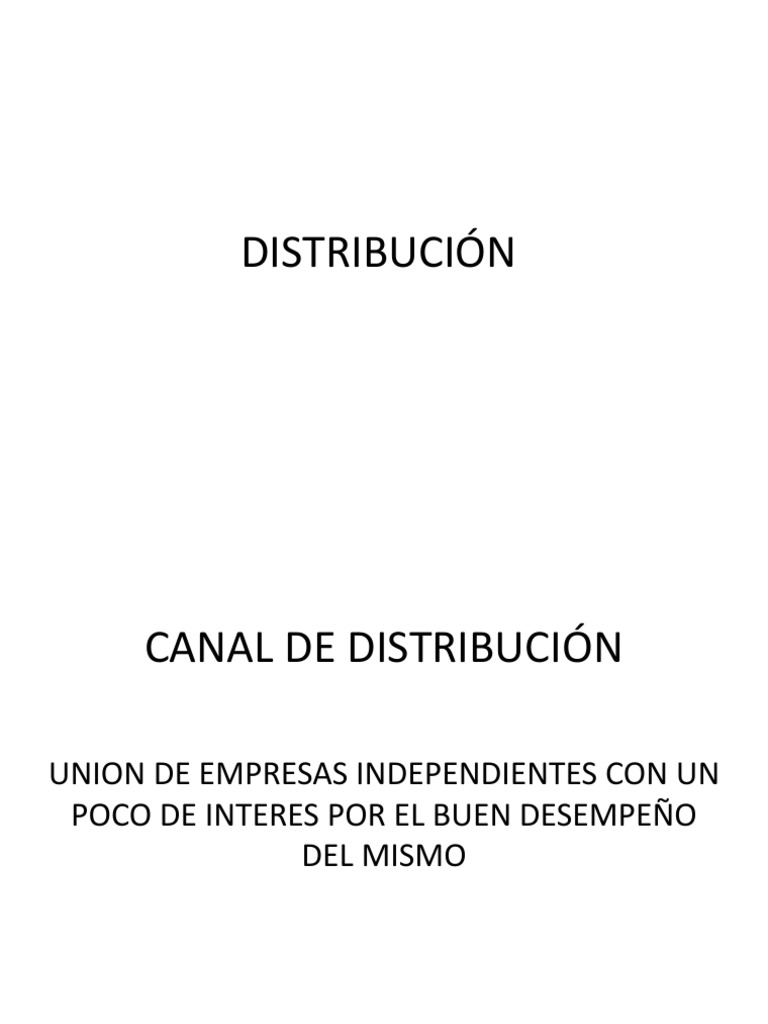 DISTRIBUCIÓN | PDF | Procesos de negocio | Gestión de la cadena de ...