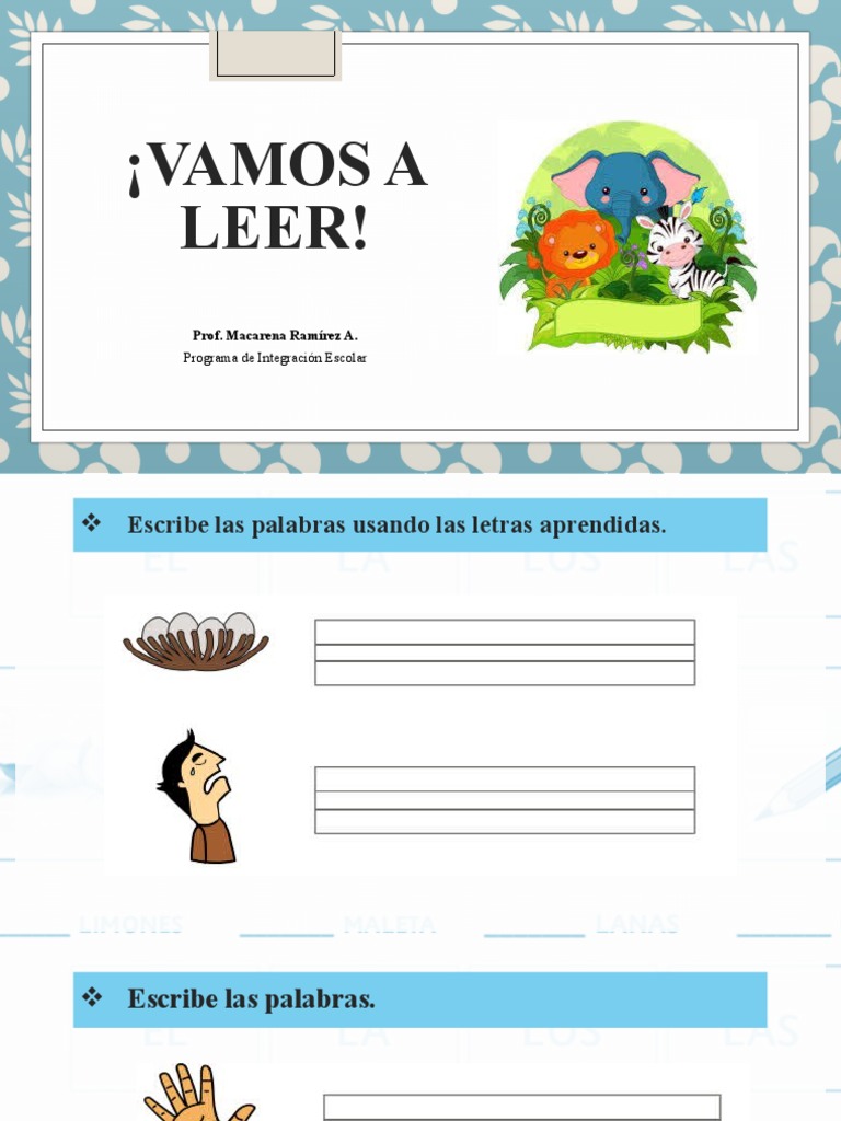 Vamos A Leer y Escribir ! | PDF