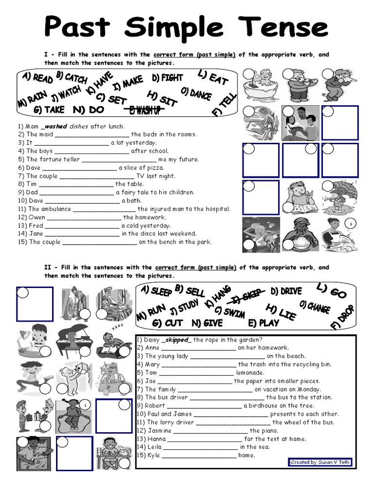 Past Simple Tense Fully Editable With Key - 10632 | PDF | Language Arts ...
