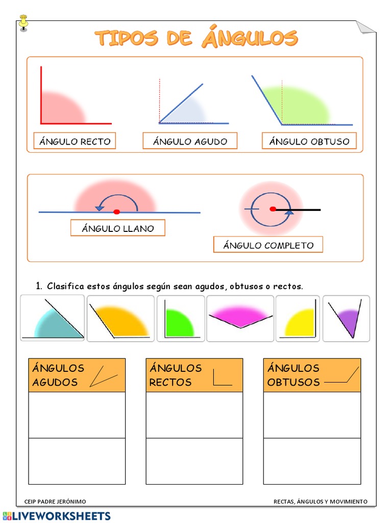 Clasifica Estos Ángulos Según Sean Agudos, Obtusos o Rectos | PDF ...