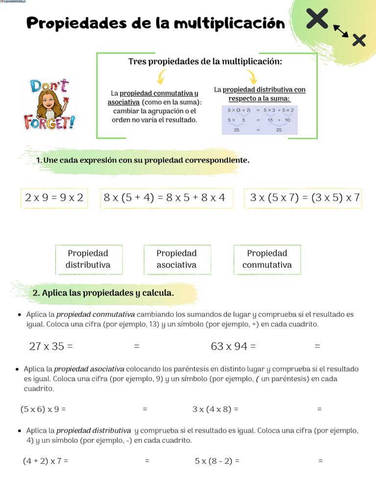 Propiedades de la Multiplicación | PDF