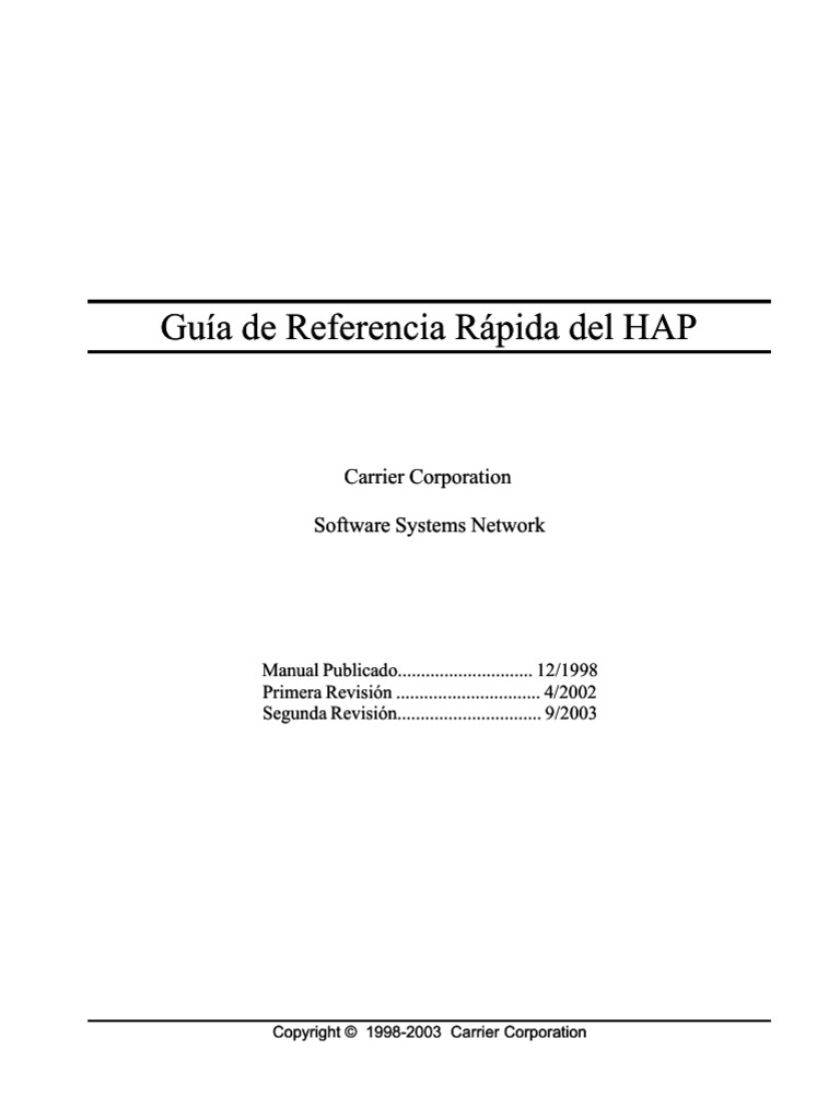 Manual Hap de Carrier | PDF | Clima | Ventana (informática)