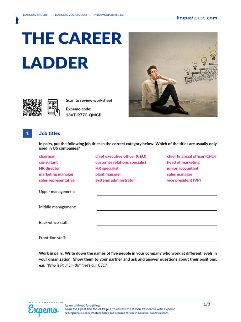 The Career Ladder American English Teacher Ver2 | Download Free PDF | Consultant | Business