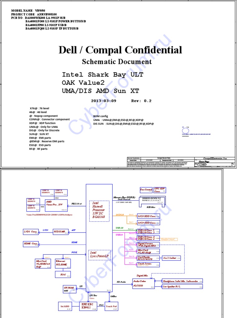 Compal La-9981p (Vbw00) 2013-03-09 Rev 0.2 Schematic | PDF | Digital ...