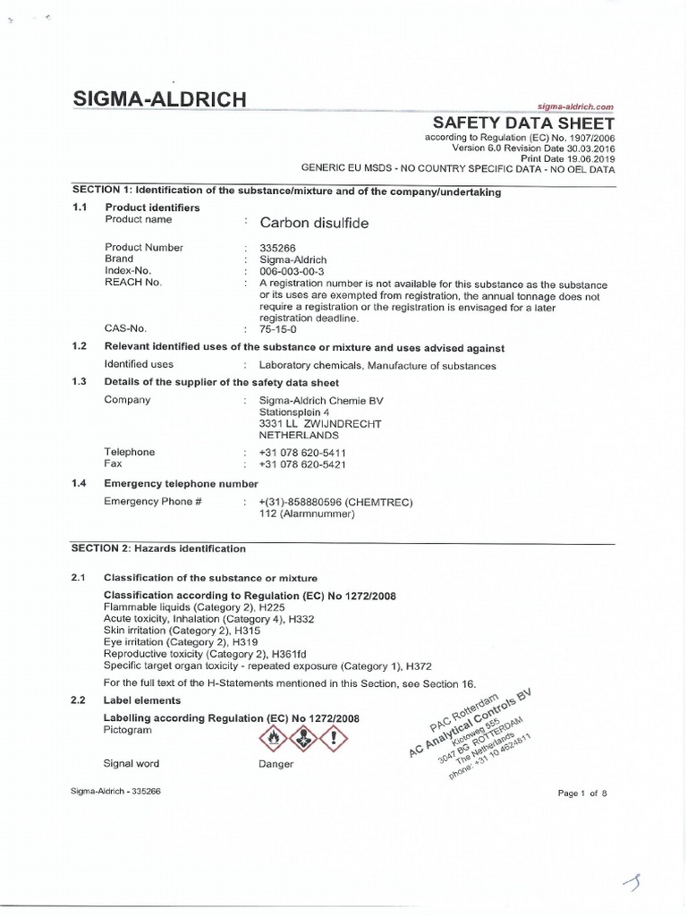 CS2 MSDS | PDF