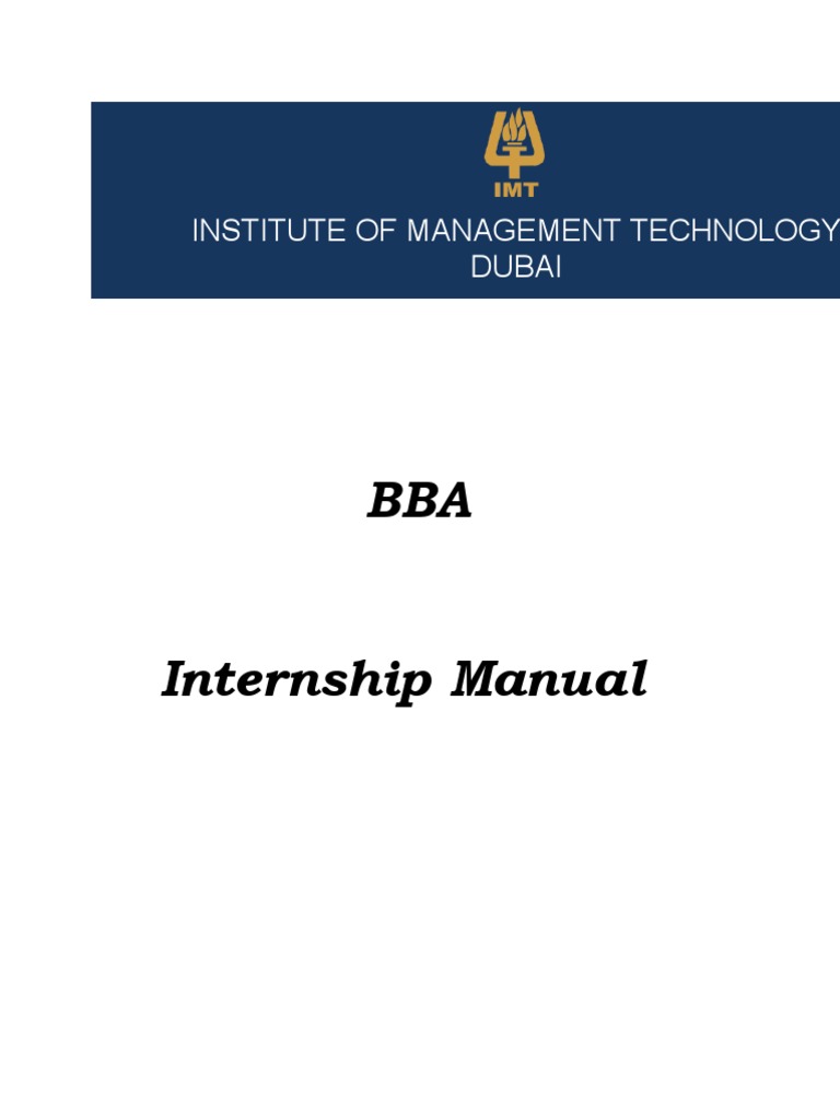 BBA Internship Manual | PDF | Internship | Job Hunting