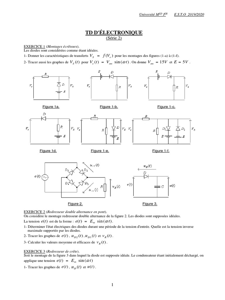 En TD2 2021 | PDF | Redresseur | Électronique