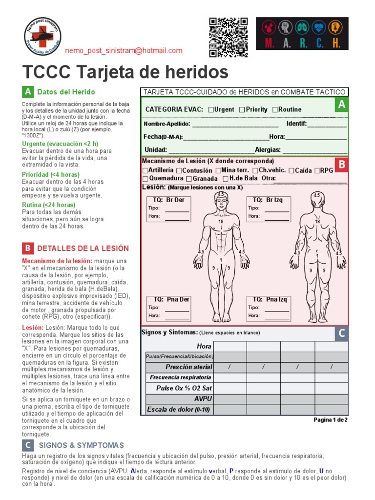 DD 1380 TCCC Casualty Card | PDF | Medicamentos con receta ...
