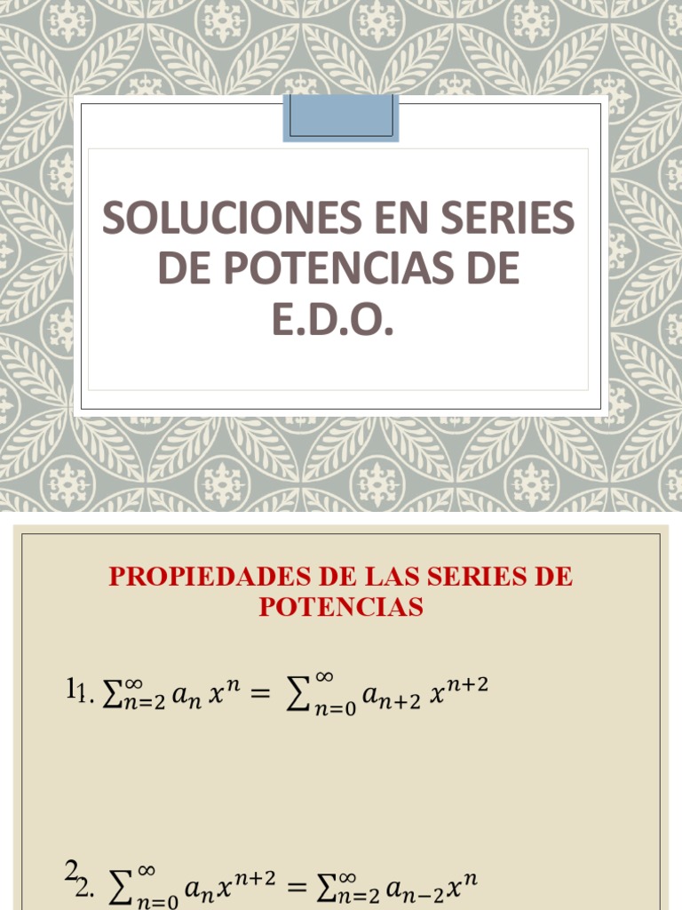 Solucion en Series de Potencias c1 s13 | PDF | Función analítica | Ecuaciones