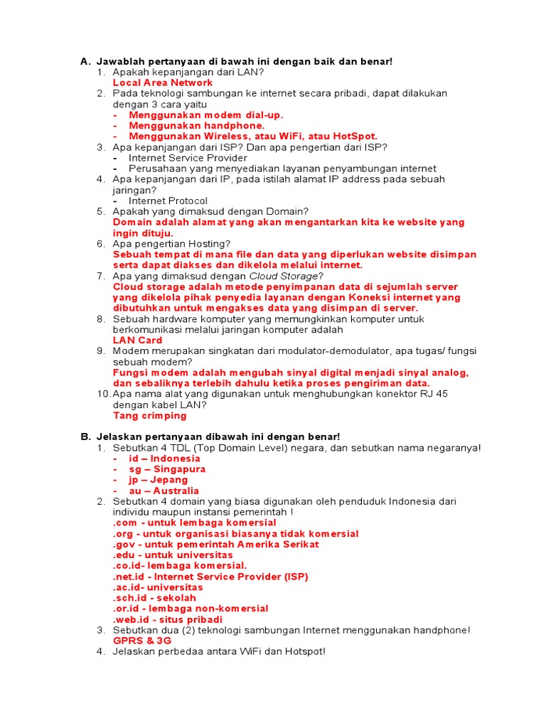 Soal Tik PTS Genap 2020 Kelas Xi | PDF